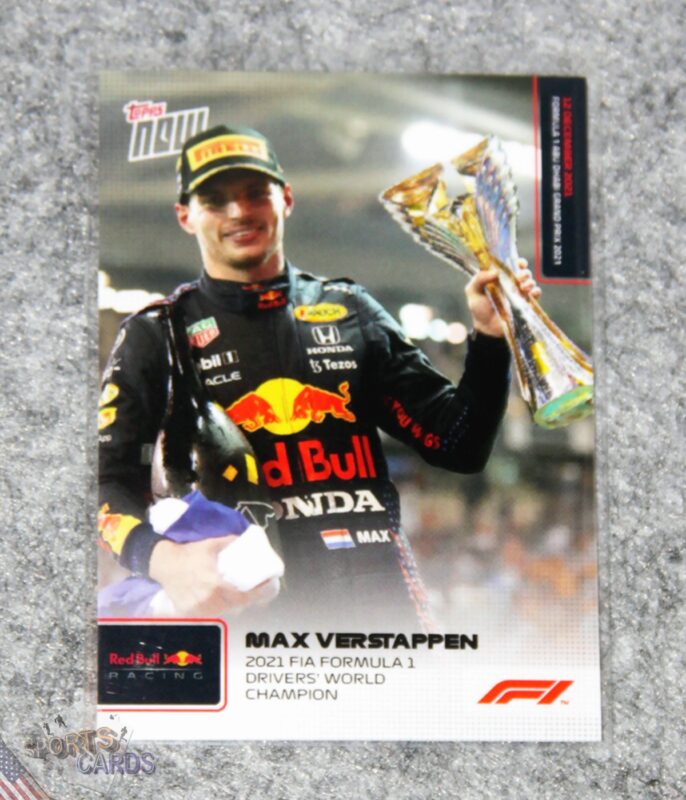 2021 Max Verstappen #80 Topps Now Formule 1 Drivers World Champion