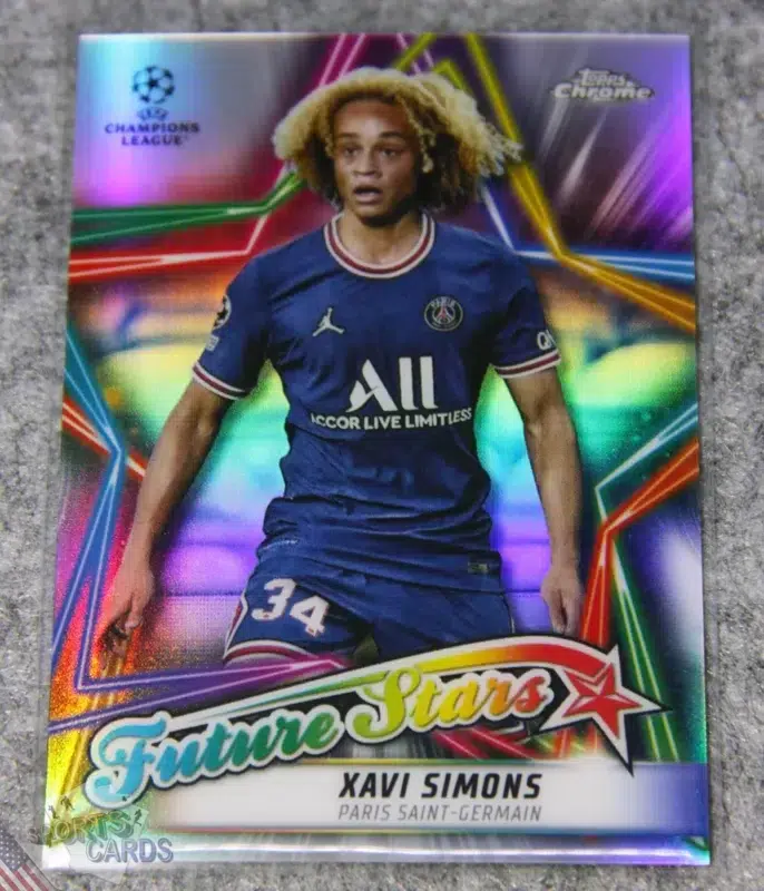 2021-22 Xavi Simons #FS-7 Topps Chrome UEFA Champions League Future Stars