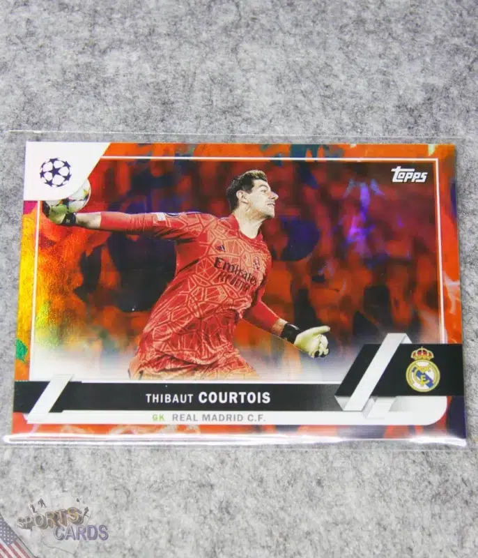 2022-23 Thibaut Courtois #63 Topps UEFA Champions League Inferno Foil ...