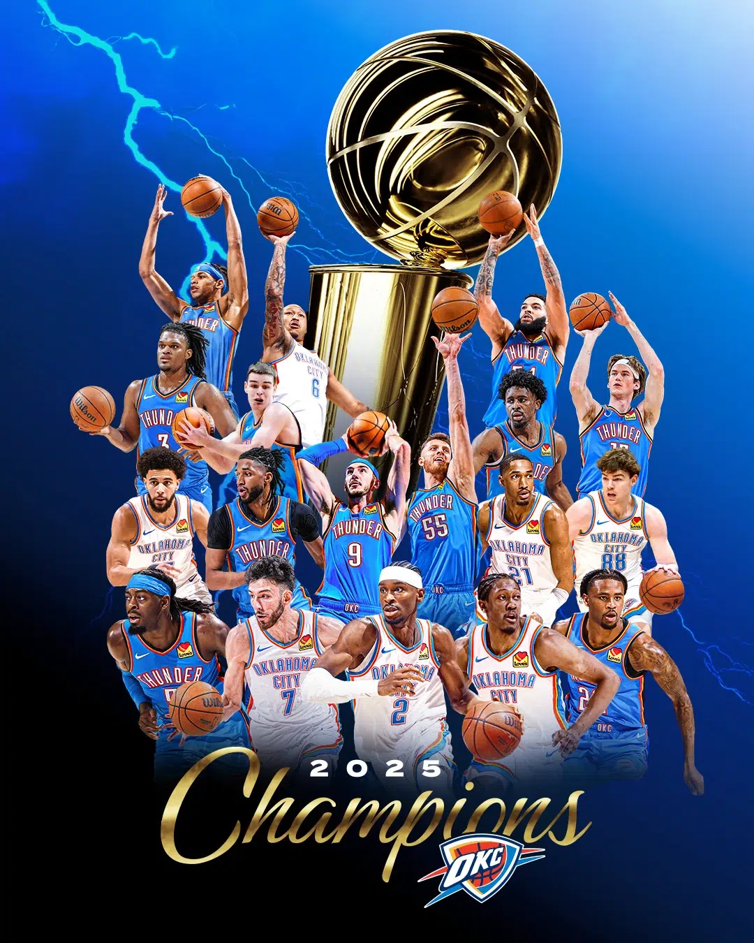 Oklahoma City Thunder 2025 NBA Kampioenen - Sports Cards NL